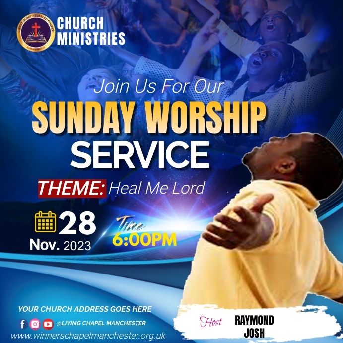 SUNDAY SERVICE TEMPLATE | PosterMyWall