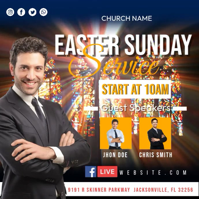 Sunday Service Video Ads Template | PosterMyWall