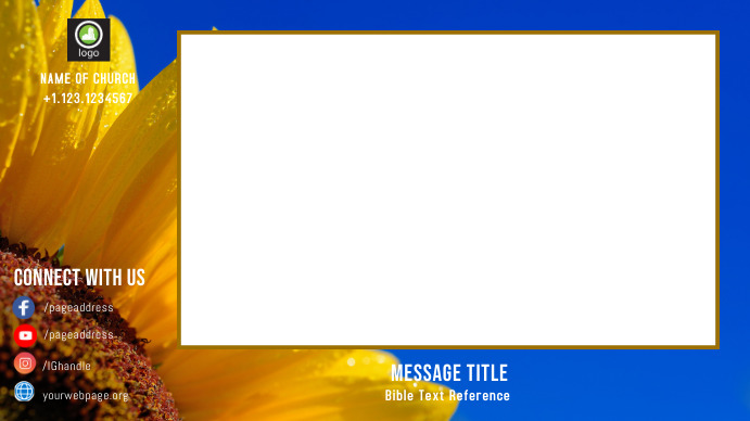 Sunday Service Youtube Thumbnail Background Template | PosterMyWall