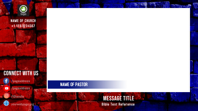 Sunday Service Youtube Thumbnail Background Template | PosterMyWall