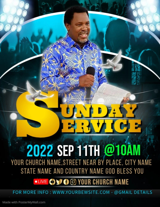 sunday service. Template | PosterMyWall