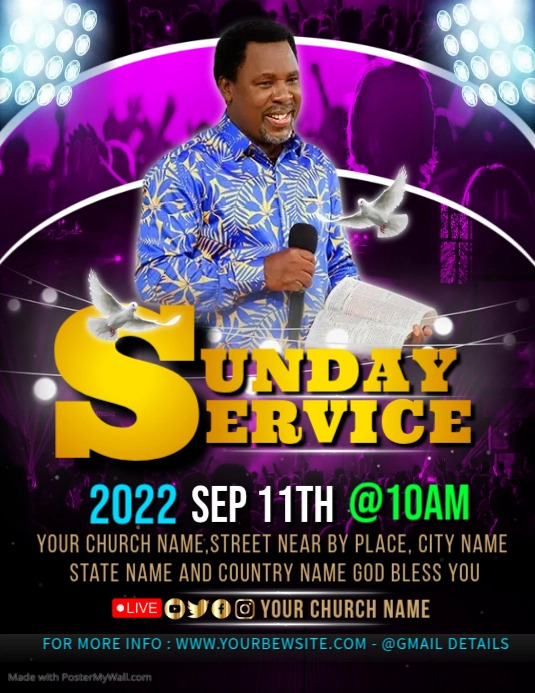 Copy of sunday service. | PosterMyWall
