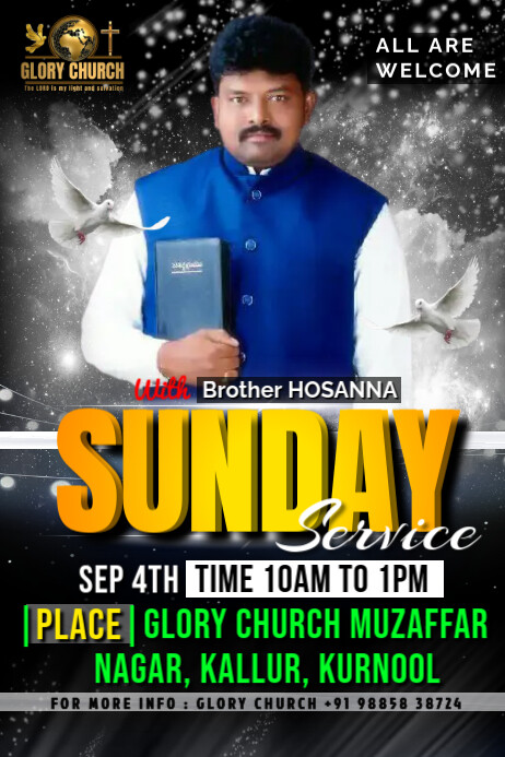 sunday service. Template | PosterMyWall