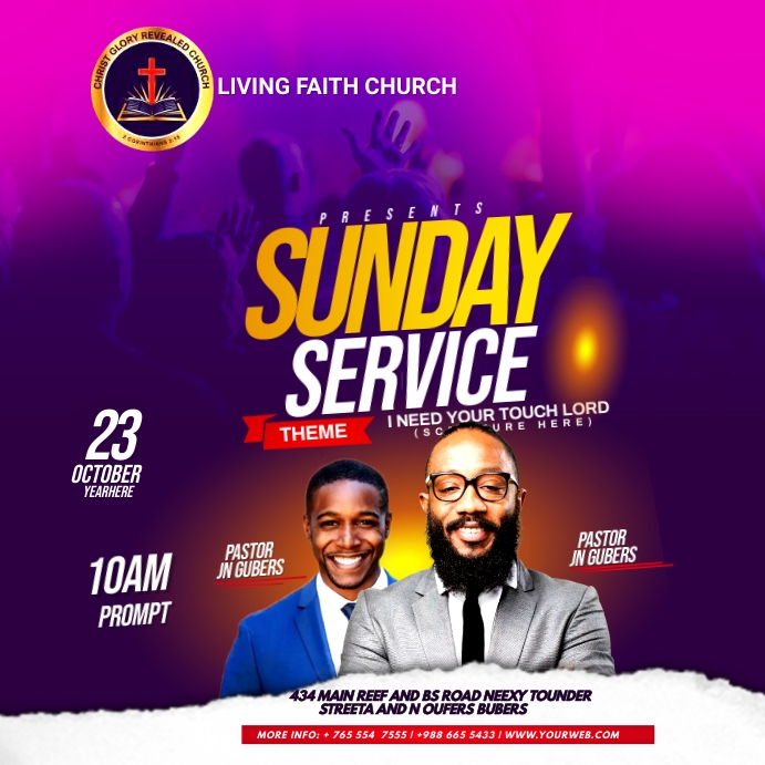 SUNDAY SERVICEchurch Template | PosterMyWall