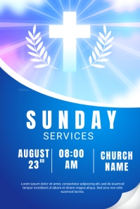 Sunday Services Poster Template | PosterMyWall