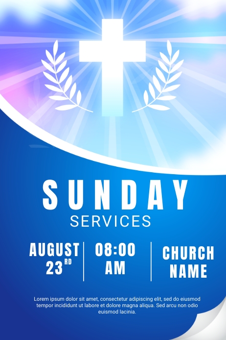 Sunday Services Ads Template | PosterMyWall