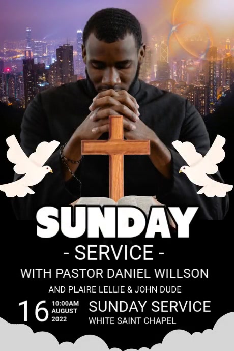 Sunday Services Poster Template | PosterMyWall