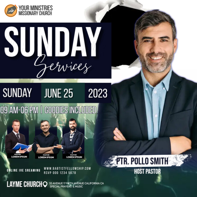 Sunday Services Template | PosterMyWall