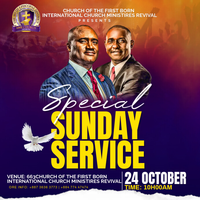 Copy of Sunday sevice | PosterMyWall