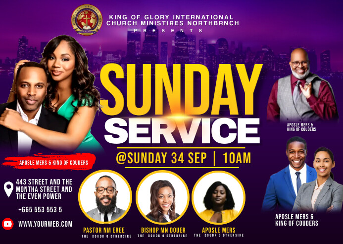 Copy of Sunday sevice | PosterMyWall