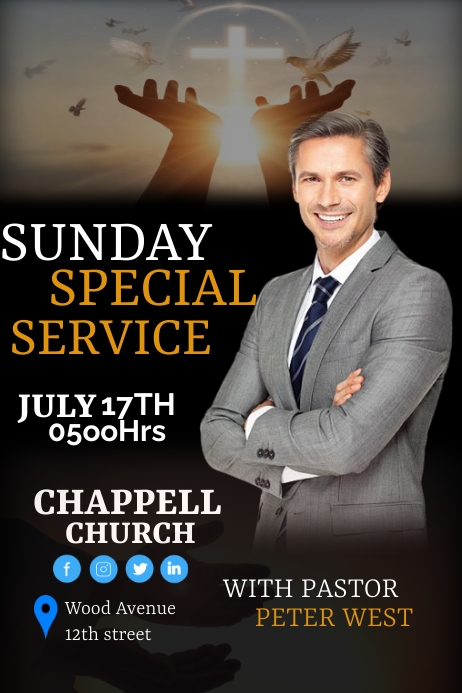 Copy of SUNDAY SPECIAL SERVICE TEMPLATE | PosterMyWall