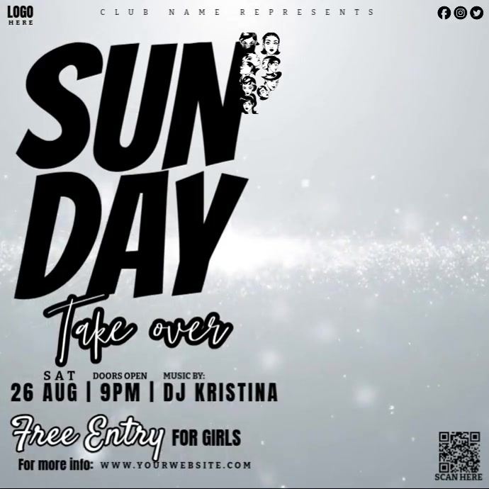 Sunday Take Over Template | PosterMyWall