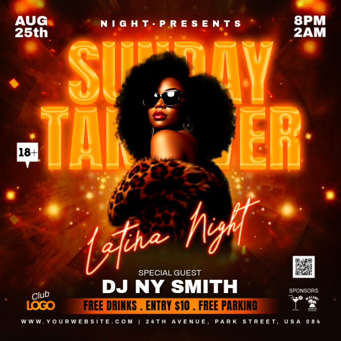 Copy of Sunday takeover night | PosterMyWall