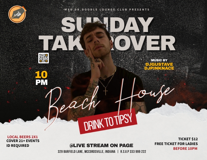Sunday Takeover Party Template | PosterMyWall