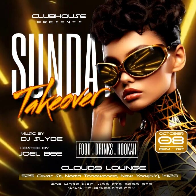 SUNDAY TAKEOVER PARTY FLYER POSTER Template | PosterMyWall