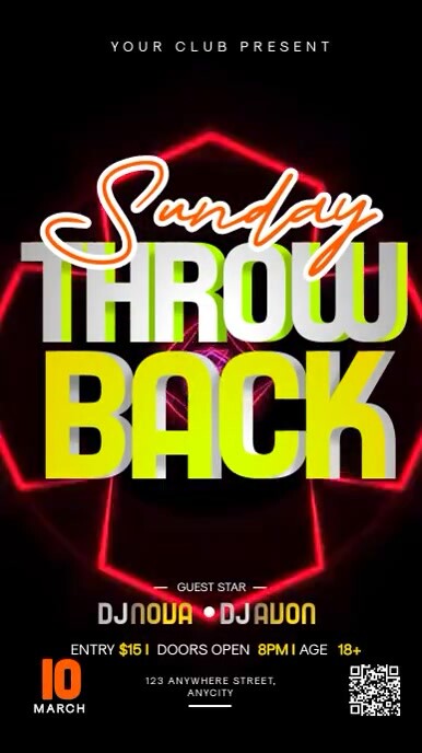 Sunday Throw Back Template | PosterMyWall