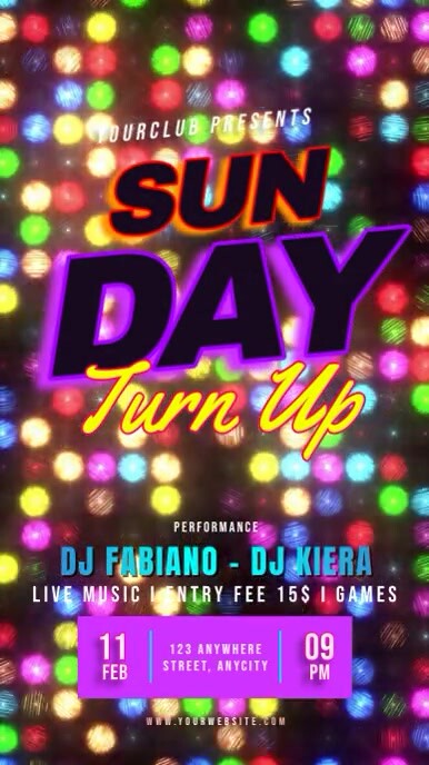 Sunday Turn Up Template | PosterMyWall