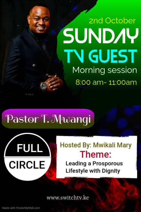 Copy of Sunday Tv Guest Flyer Template (2) | PosterMyWall