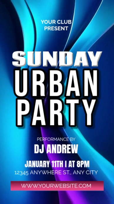 sunday urban party Template | PosterMyWall