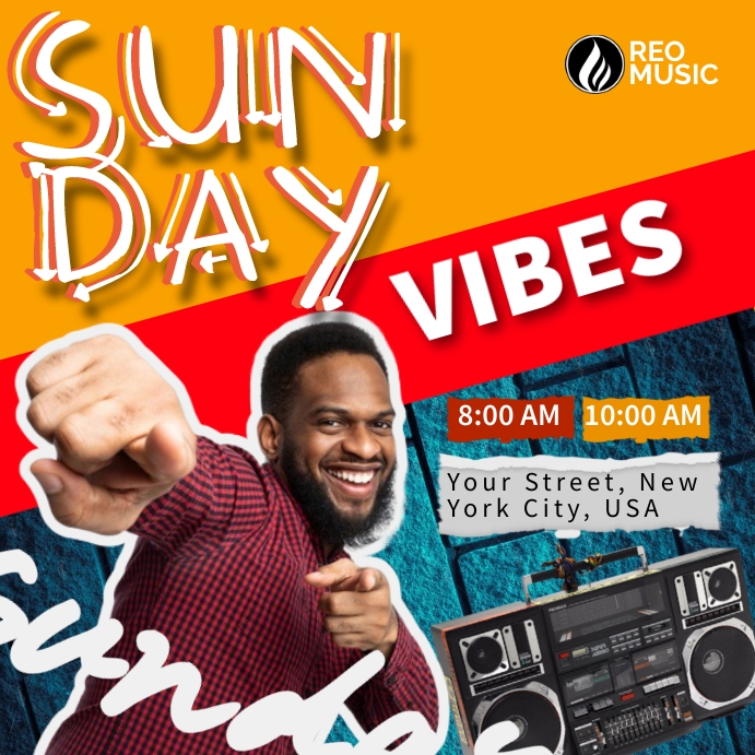 Sunday Vibes Template | PosterMyWall