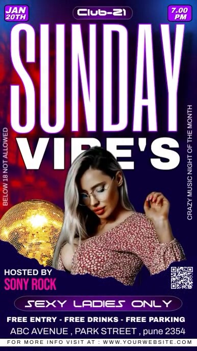 sunday vibes night show Template | PosterMyWall
