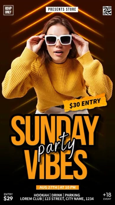 Sunday Vibes Party Template | PosterMyWall