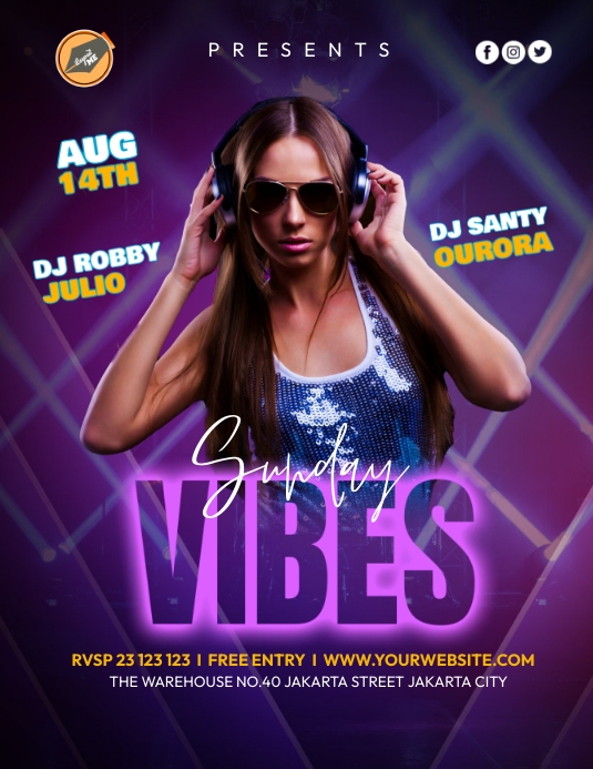 Sunday Vibes Party Template | PosterMyWall