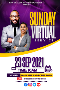 sunday virtual service Template | PosterMyWall