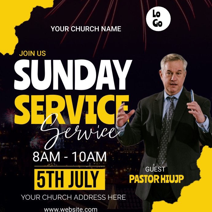 sunday workship service Template | PosterMyWall