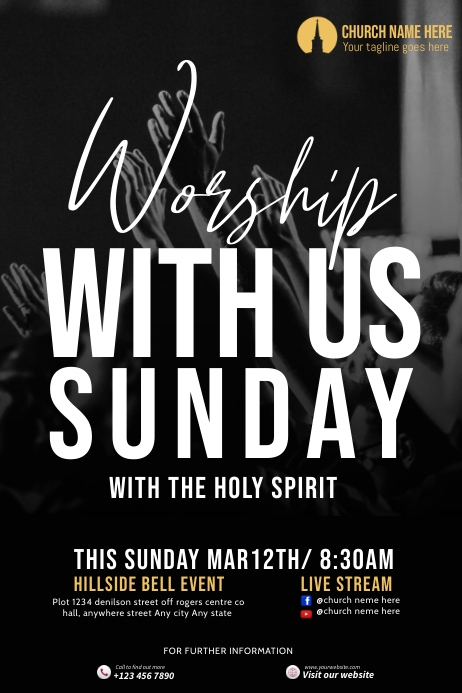 Sunday Worship Ads Template | PosterMyWall