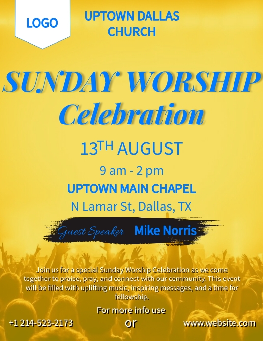 Copy of Sunday Worship Celebration | PosterMyWall