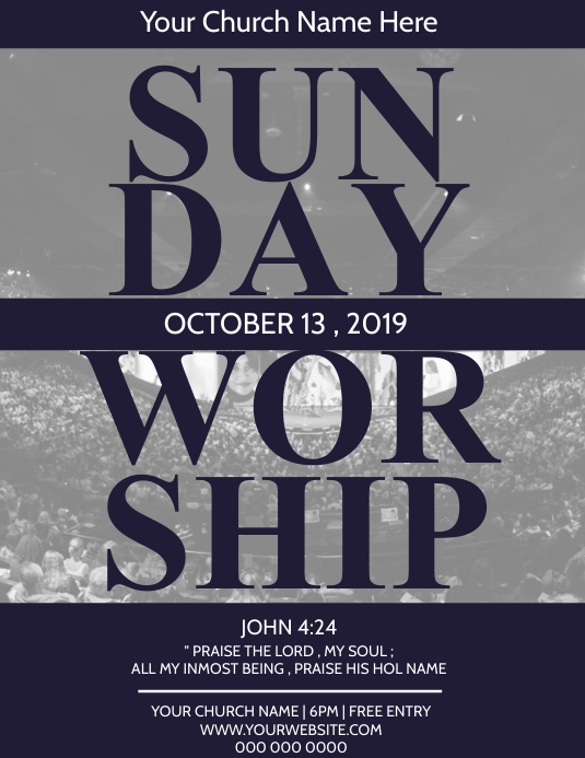 Copy of Sunday Worship Church Event Template | PosterMyWall