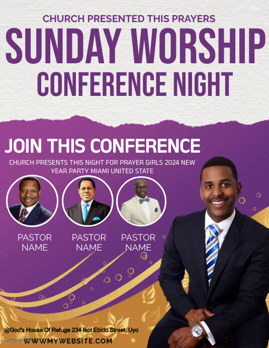Sunday Worship Conference night Flyer Template | PosterMyWall