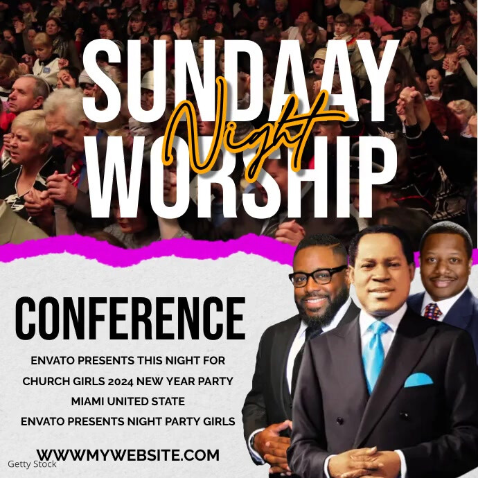 Sunday Worship Conference night Flyer Template | PosterMyWall