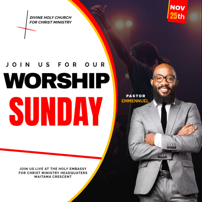 sunday worship Template | PosterMyWall