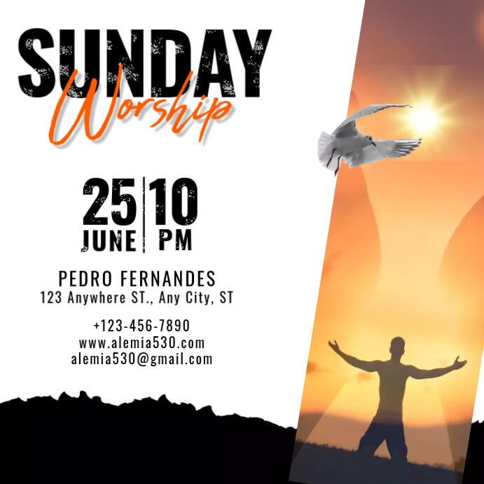 Sunday Worship Template | PosterMyWall