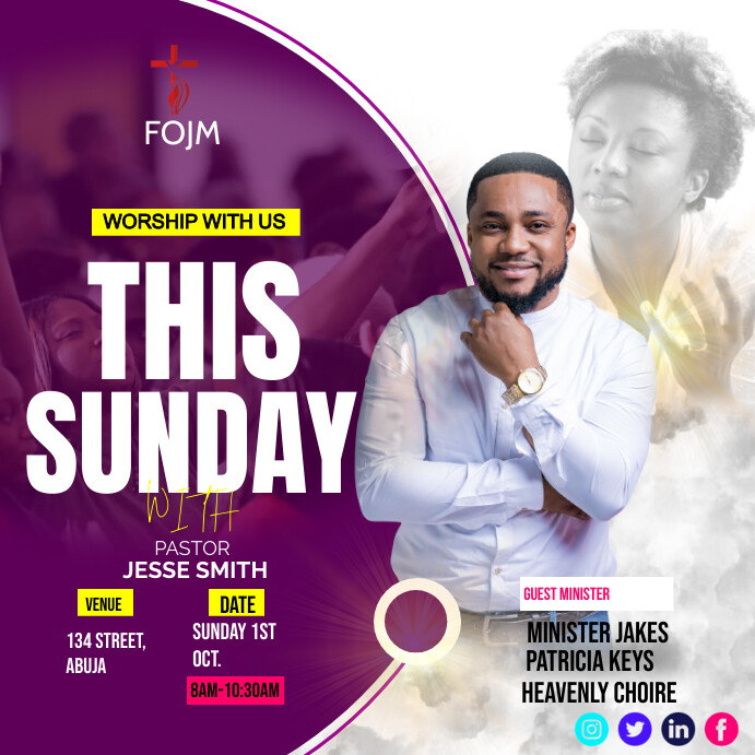 Copy of Sunday worship flyer | PosterMyWall