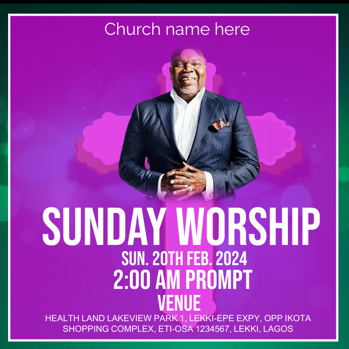 Sunday worship flyers Template | PosterMyWall