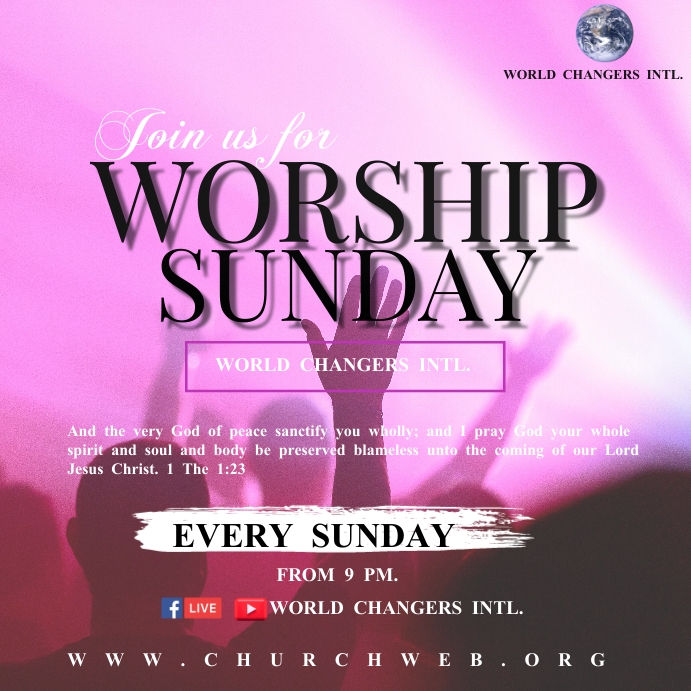 sunday worship poster Template | PosterMyWall