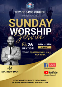 Church Sunday Worship Program Template Printa | PosterMyWall