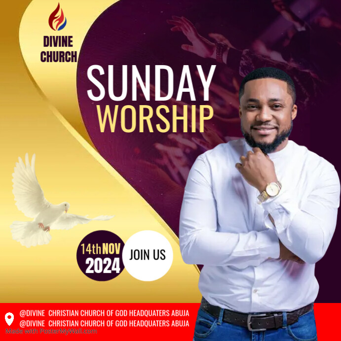 sunday worship service Template | PosterMyWall