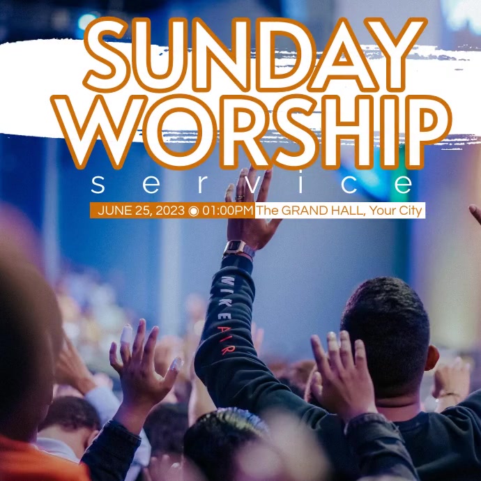 Plantilla de SUNDAY worship SERVICE | PosterMyWall