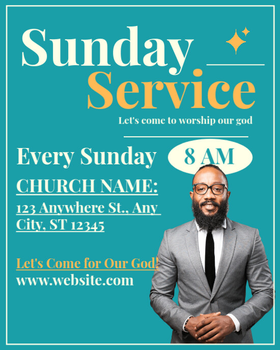 Plantilla de Sunday Worship Service Instagram Portrait | PosterMyWall