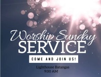 Sunday Worship Service invitation Template | PosterMyWall