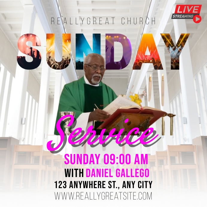 Copy of Sunday Worship / Sunday Service | PosterMyWall