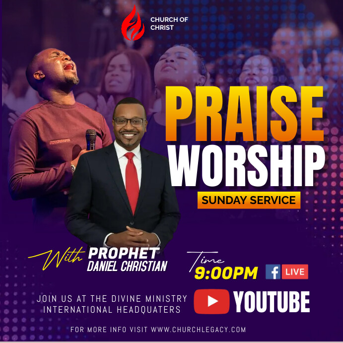 SUNDAY WORSHIP TEMPLATE DESIGN | PosterMyWall