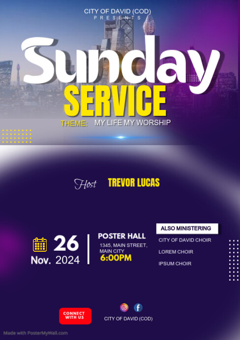 Copy of sundays service | PosterMyWall