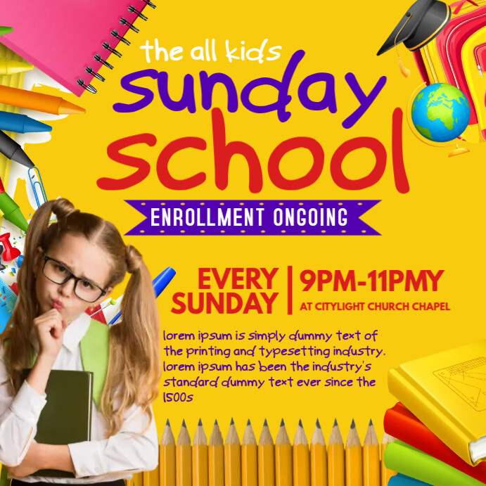 sundayschool.a Template | PosterMyWall