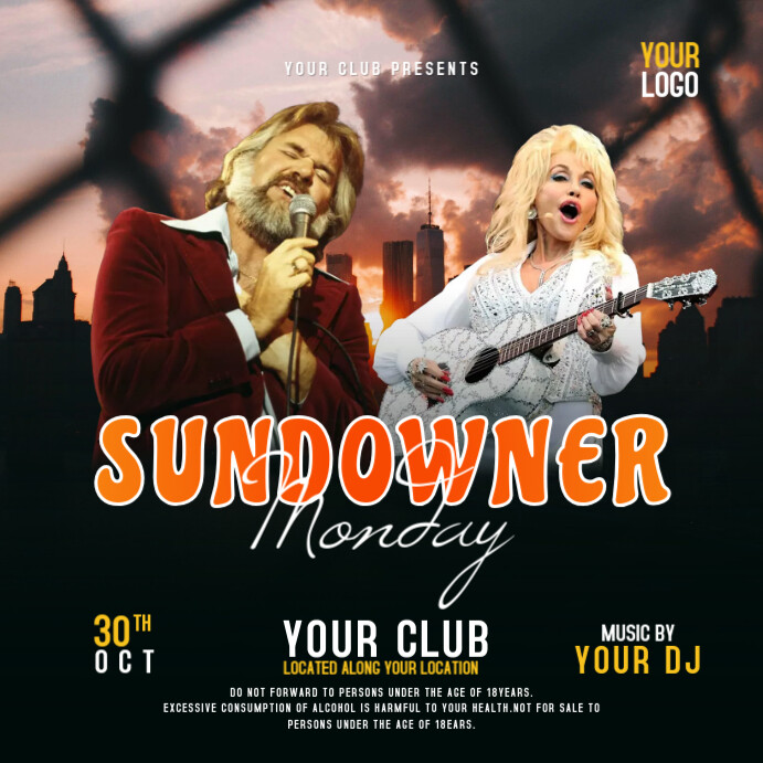 Sundowner Monday Template | PosterMyWall