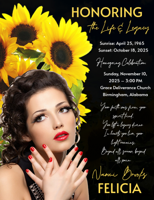 Sunflower Funeral Flyer Memorial Flyer Template | PosterMyWall
